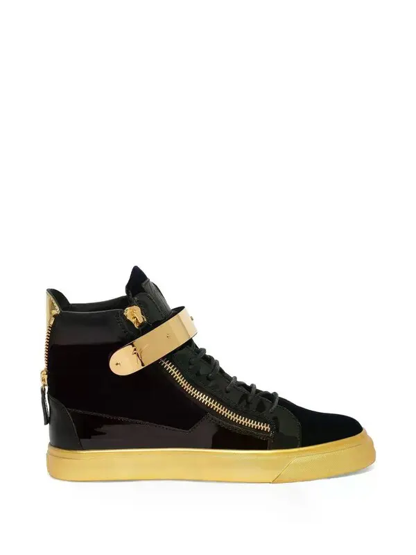 GIUSEPPE ZANOTTI Coby' Hi-top Sneakers With Buckle Detail - Blue