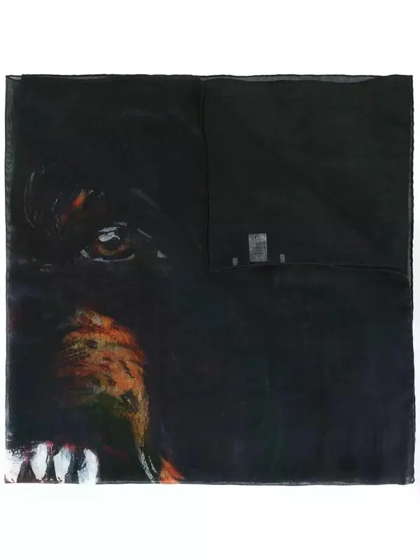 Givenchy Rottweiler Print Scarf - Black