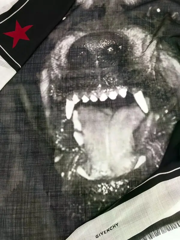 Givenchy Rottweiler Printed Scarf