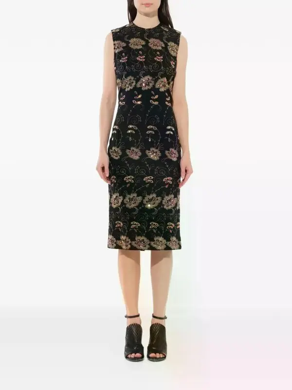 Givenchy Floral Embroidered Silk Shift Dress