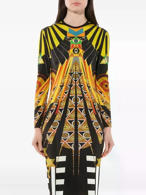 Givenchy Egyptian Print Midi Dress