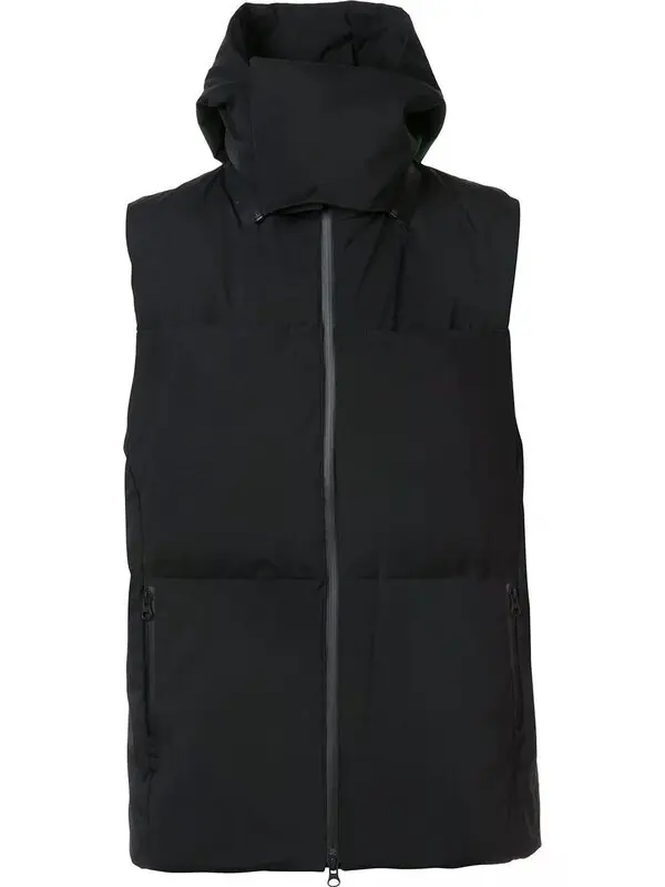 Y3 Hooded Down Vest - Black