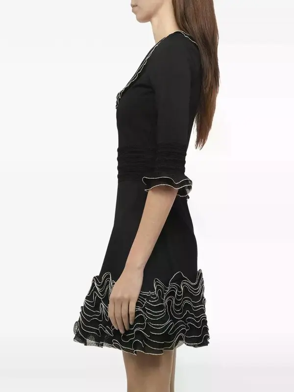 Alexander McQueen Frill Mini Dress