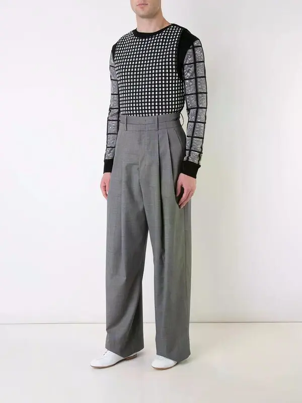 WOOYOUNGMI Checked Sleeve Jumper