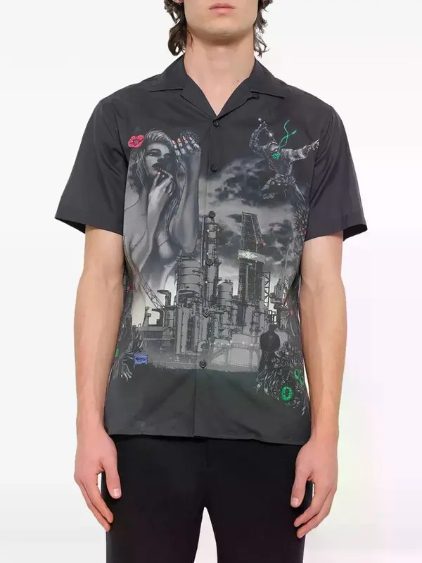 LANVIN Printed Bowling Shirt