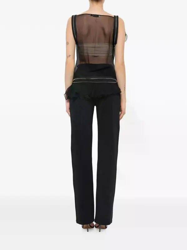 Givenchy One-shoulder Silk Top With Ruffles