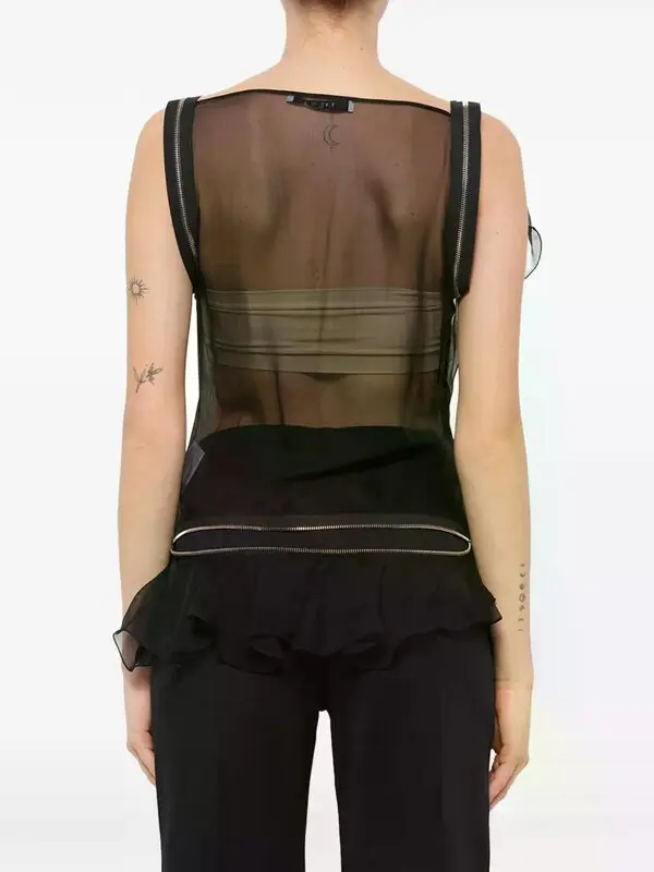 Givenchy One-shoulder Silk Top With Ruffles