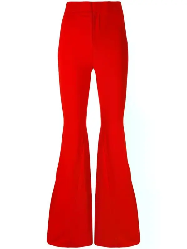 Givenchy High Waist Flare Trousers - Red