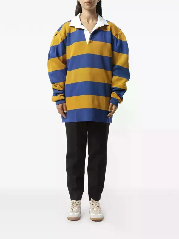 Marc Jacobs Oversized Striped Polo Shirt - Blue