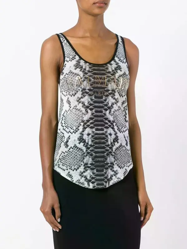 Balmain Printed Scoop Neck Vest