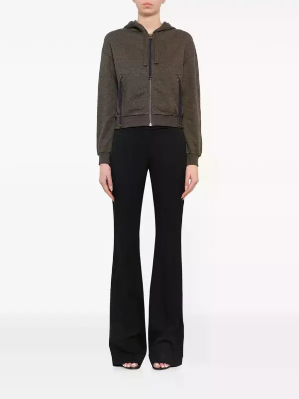 Kenzo Embroidered Logo Zip Front Hoodie