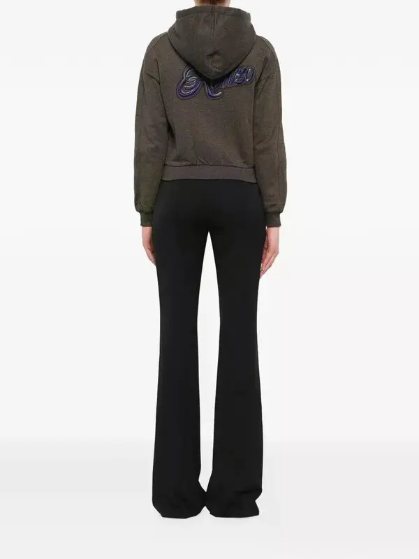 Kenzo Embroidered Logo Zip Front Hoodie