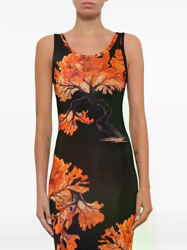 Givenchy Printed Tree Tank Midi Dress