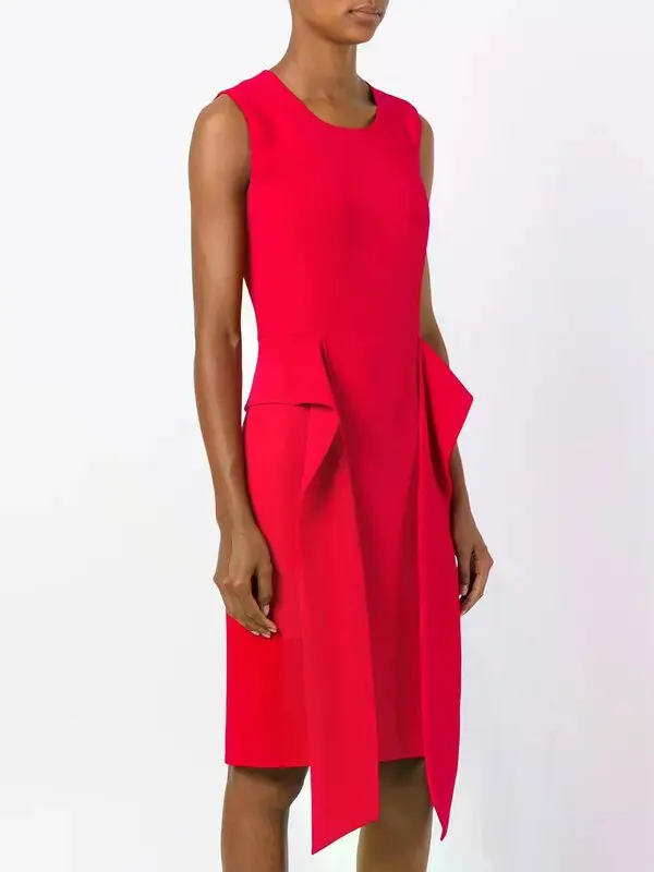 Givenchy Sleeveless Crepe Draped Knee-length Dress