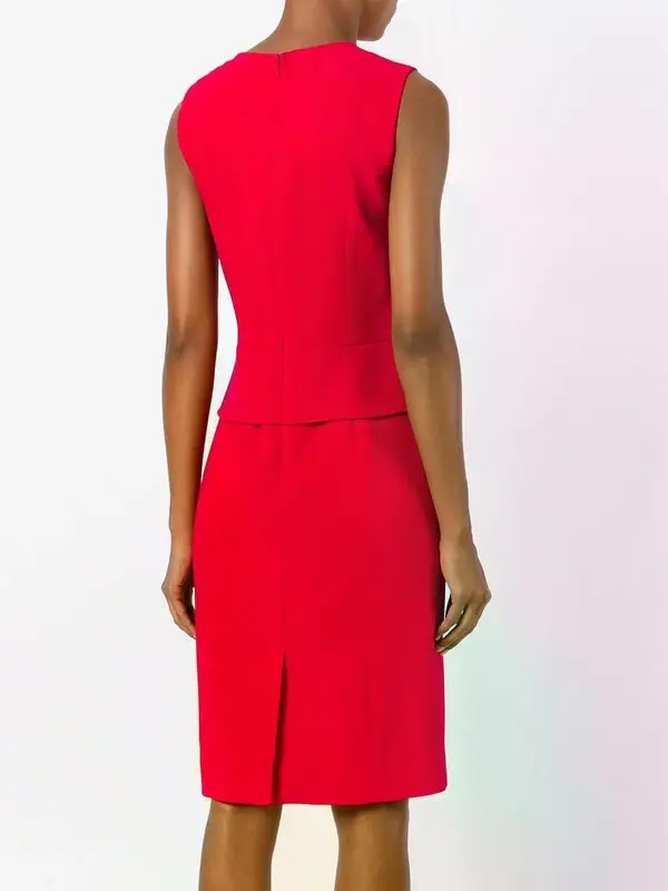Givenchy Sleeveless Crepe Draped Knee-length Dress