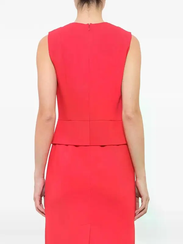 Givenchy Sleeveless Crepe Draped Knee-length Dress