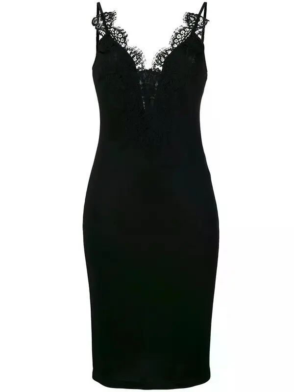 Givenchy Lace Trim Camisole Dress - Black