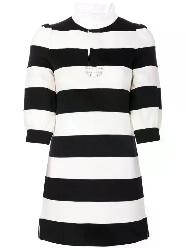 Marc Jacobs Striped Mini Dress - Black