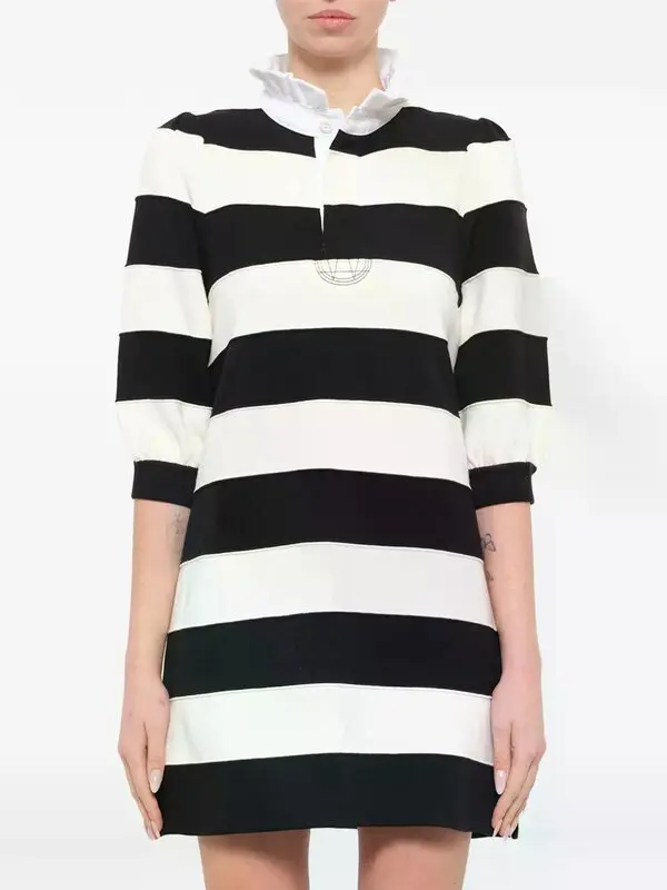 Marc Jacobs Striped Mini Dress - Black