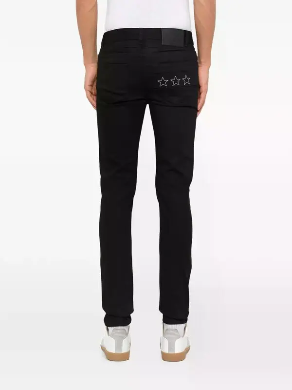 Givenchy Cotton Skinny Jeans With Star Embroidery