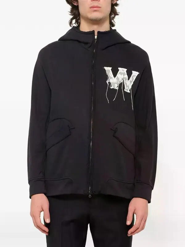 WOOYOUNGMI Zipped Hooded Jacket - Blue