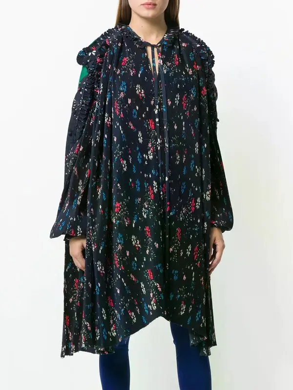 Balenciaga Floral Print Pleated Dress