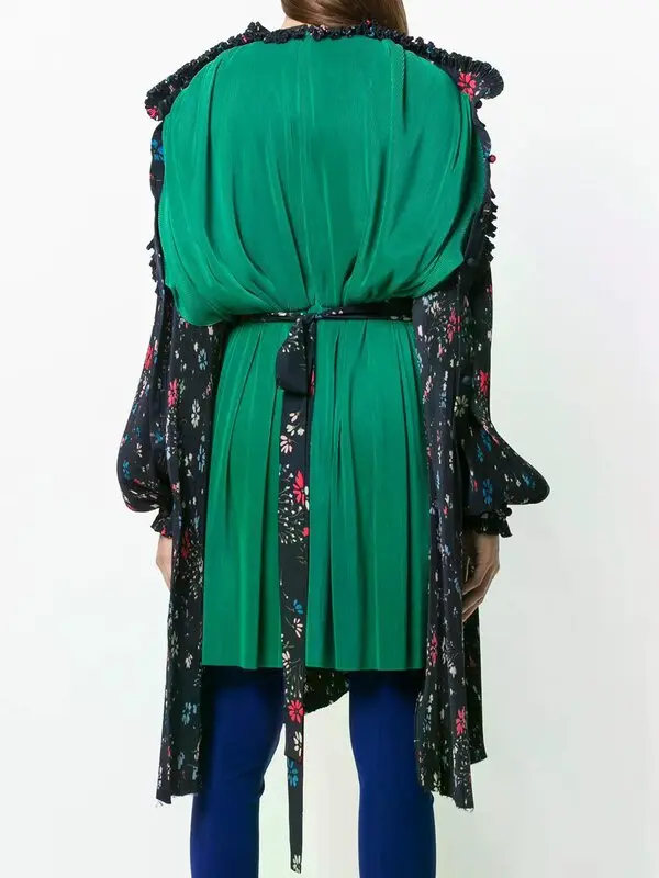 Balenciaga Floral Print Pleated Dress