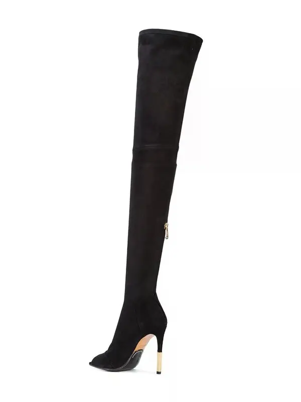 Balmain Open-toe Knee Boots