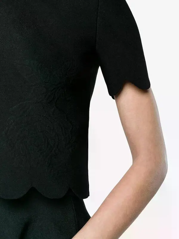 Alexander McQueen Scalloped Hem Top