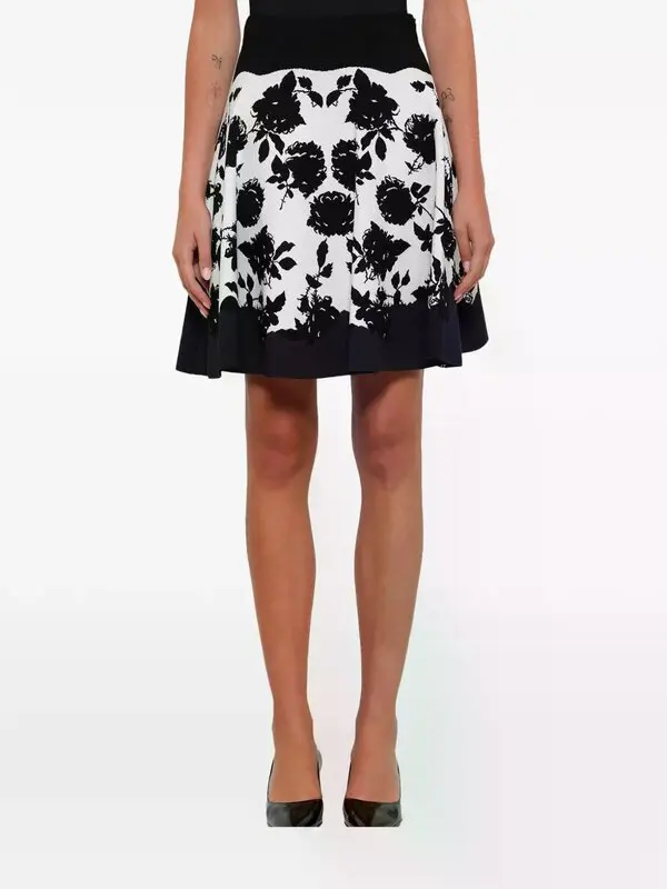 Alexander McQueen Floral A-line Skirt