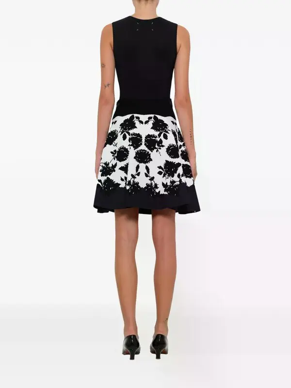 Alexander McQueen Floral A-line Skirt