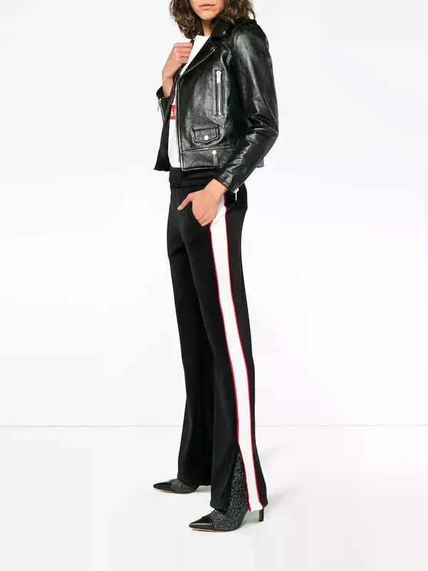 Off-White Side Stripe Flared Track Pants - Black