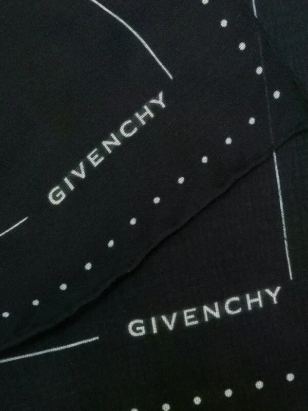 Givenchy Logo Embroidered Scarf
