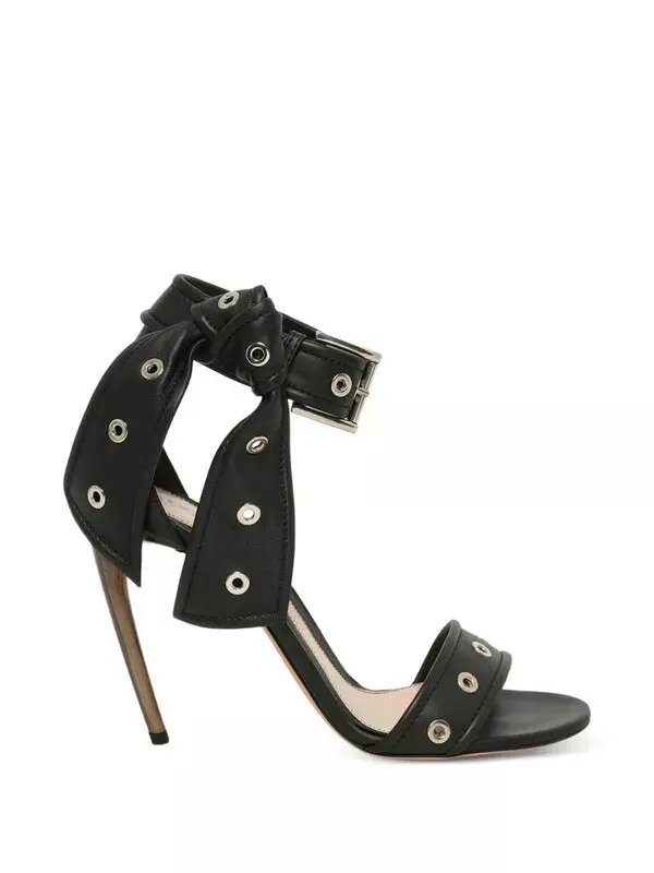 Alexander McQueen Horn Heel Sandals - Black