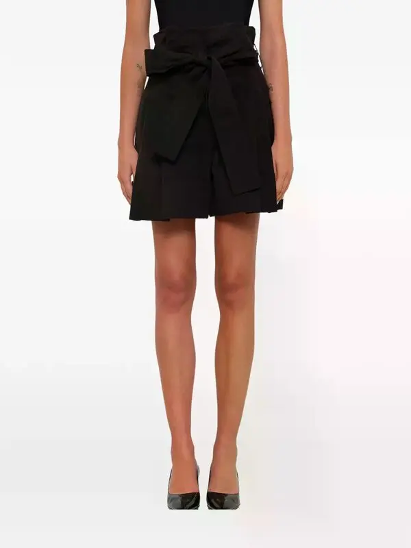 Alexander McQueen High-waisted Tie Shorts - Black
