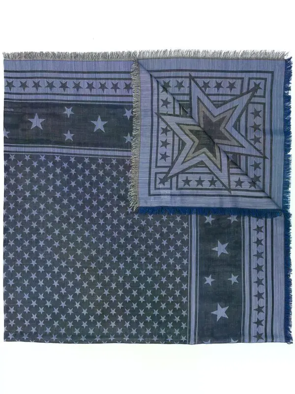 Givenchy Star Print Scarf - Blue
