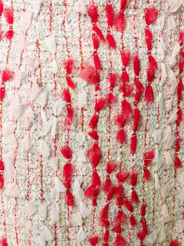 Alexander McQueen Tweed Cocoon Skirt With Frayed Edges