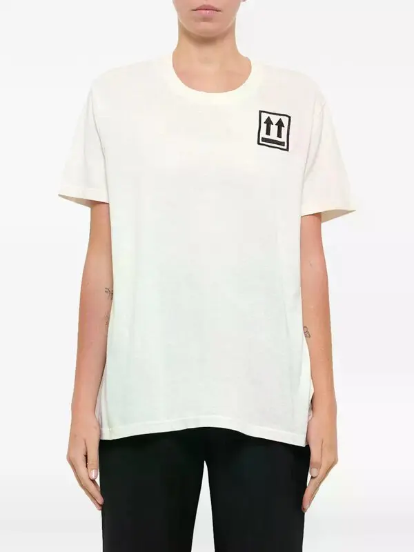 Off-White Embroidered T-shirt - Neutrals