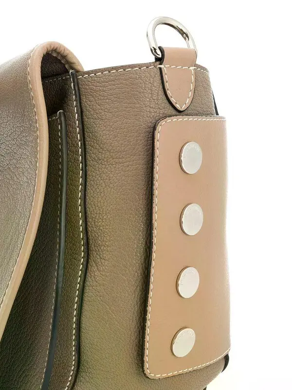 JW Anderson Ash Brown Calf Leather Saddle Bag - Neutrals
