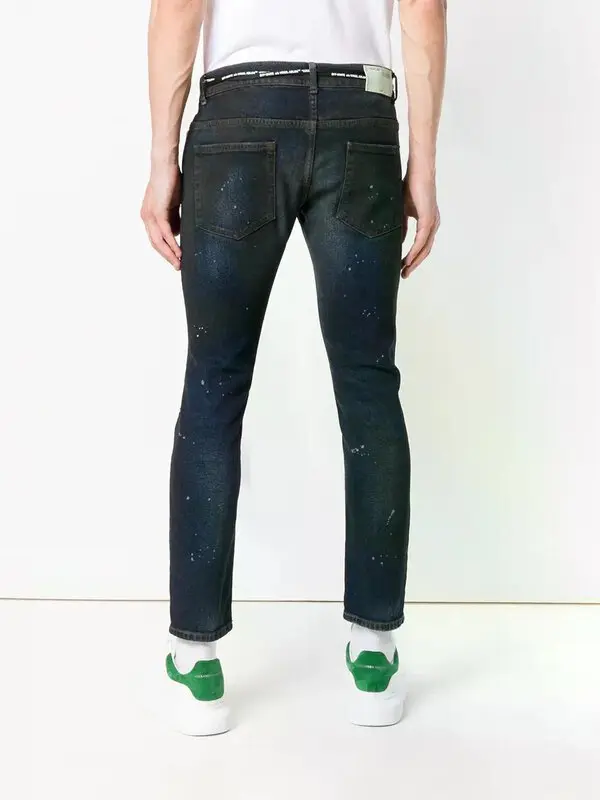 Off-White Paint Print Skinny Jeans