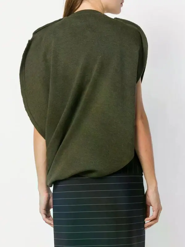 JW Anderson Asymmetrical Knitted Top With Embossed Buttons