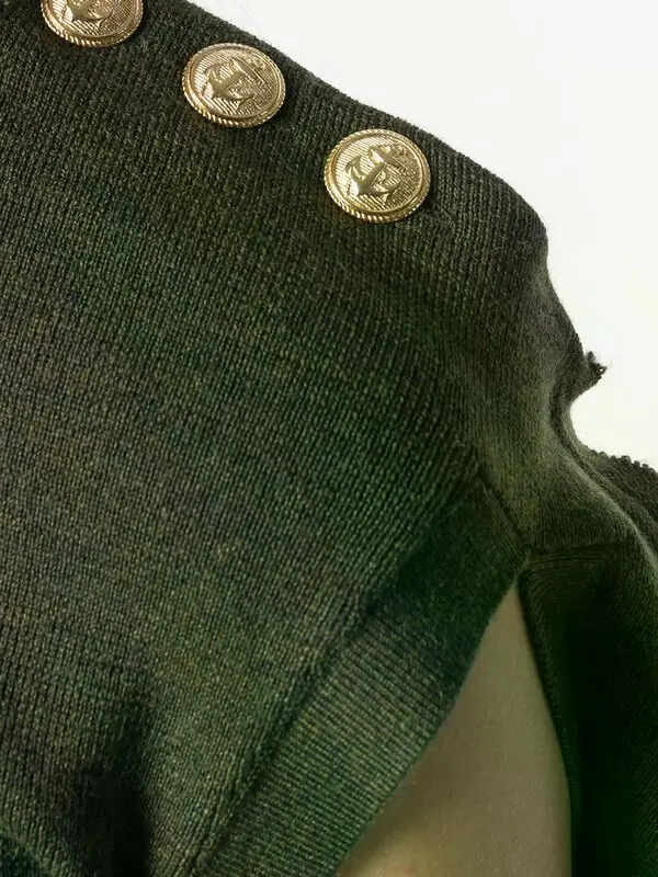 JW Anderson Asymmetrical Knitted Top With Embossed Buttons
