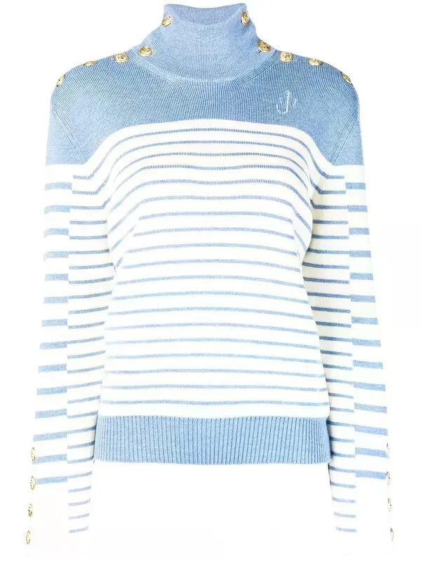 JW Anderson Striped Turtleneck Sweater - Blue