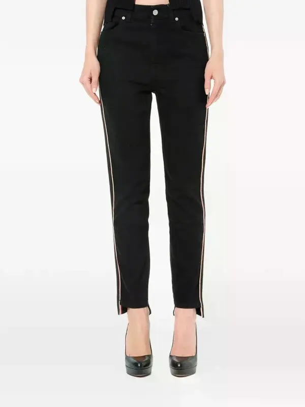 Alexander McQueen Military-inspired Cropped Jeans - Black