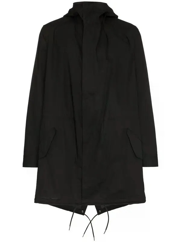 Y3 Hooded Parka With Logo Print