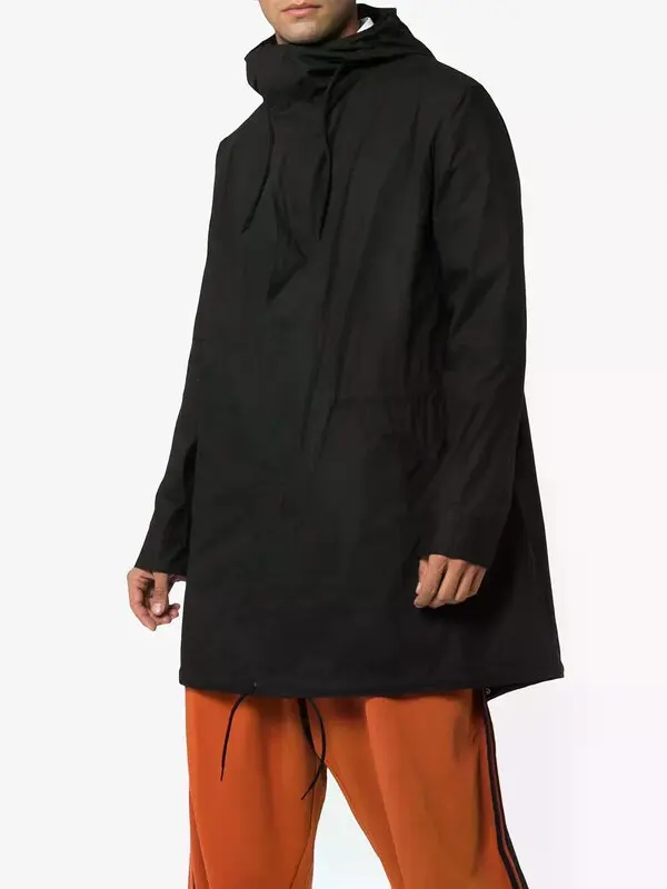 Y3 Hooded Parka With Logo Print