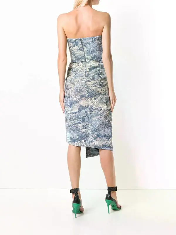 Off-White Tapestry Bustier Dress