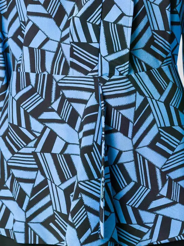 Chloé Geometric Print Silk Blouse