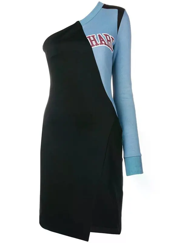 Off-White One Shoulder College Dress