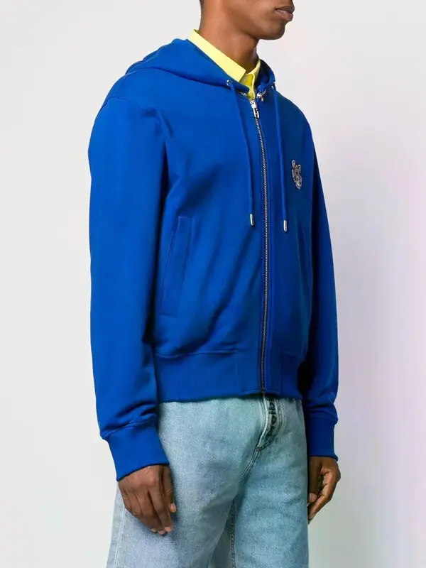Kenzo Tiger Motif Zip-up Hoodie